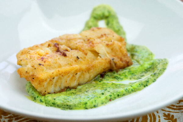 Crispy Cod with Creamy Chimichurri | UNC Dairy